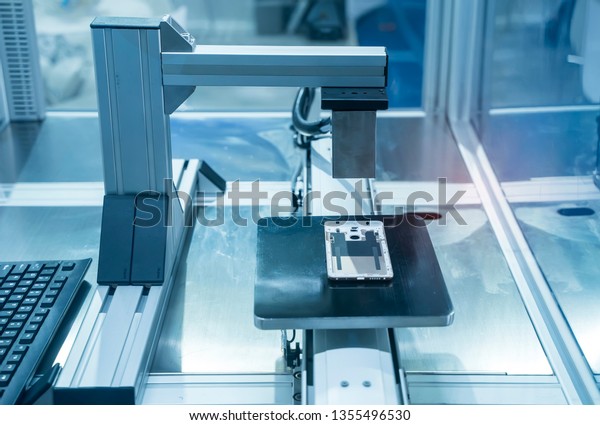 Automatic Vision Sensor Machine Measure Aluminum Stock Photo 1355496530 ...