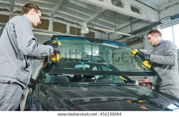 Automobile Windshield Windscreen Replacement Stock Photo (Edit Now ...