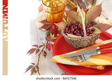 Autumn Table Setting Stock Photo 86917546 | Shutterstock