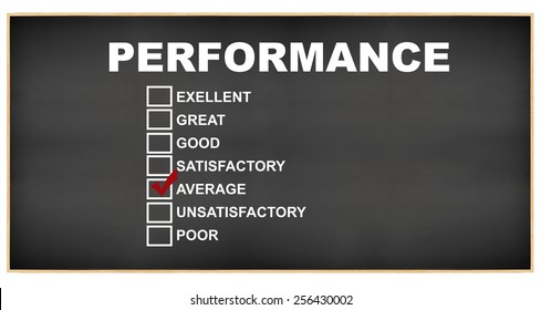 Unsatisfactory Performance Check Box Excellent Great Stock Photo (Edit ...