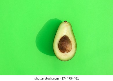 Avocado Color On Solid Background Top Stock Photo 1744954481 | Shutterstock