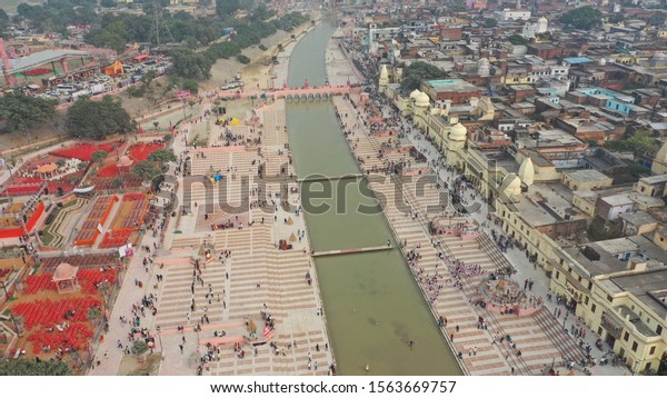 Ayodhya Drone Image During Deepotsav Stock Photo (Edit Now) 1563669757