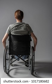 Back Guy Physical Inability Sitting Wheelchair Stock Photo 1017180682 ...