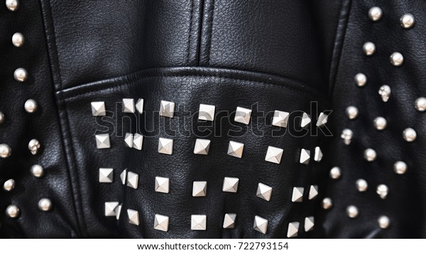 Back Jacket Rivets Leather Texture Background Stock Photo 722793154 ...