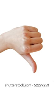 Back Left Hand Thumbs Down Stock Photo 52299253 | Shutterstock