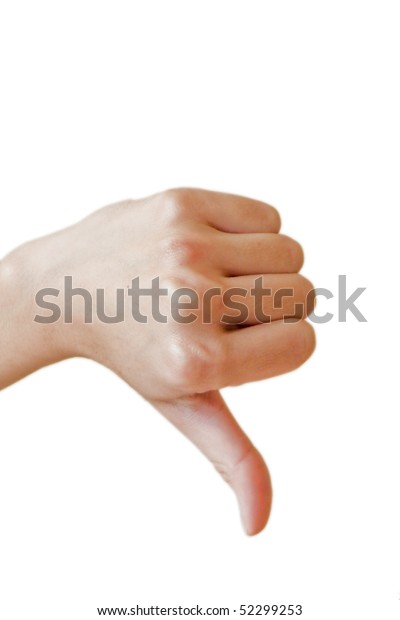 Back Left Hand Thumbs Down Stock Photo 52299253 | Shutterstock