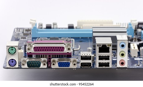 Back Panel Connectors Modern Computer Motherboard Stock Photo 95452264 ...