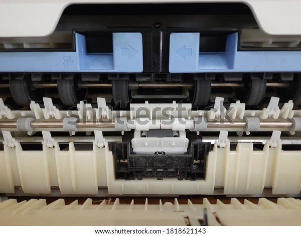 Back Printer Has Paper Roll Core Stock Photo 1818621143 | Shutterstock