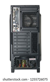Back Side Computer System Unit Isolated Stock Photo (Edit Now) 1255726075