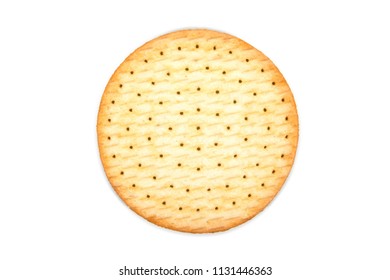 Back Thin Round Biscuits Cracker Isolated Stock Photo 1131446363 ...
