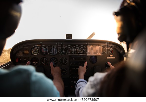 Back View Inside Plane Couple Aviation Stock Photo 720973507 | Shutterstock