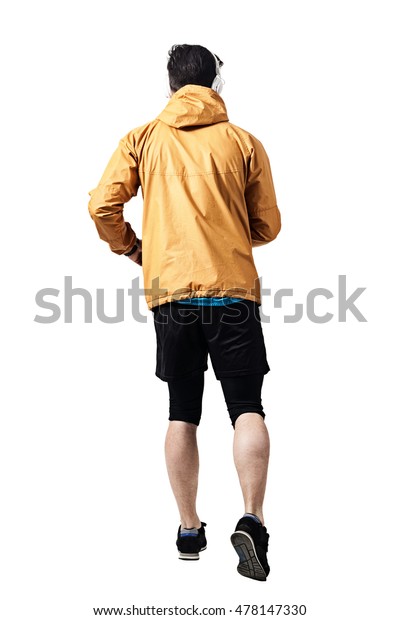 Back View Jogger Jacket Running Toned Stock Photo (Edit Now) 478147330