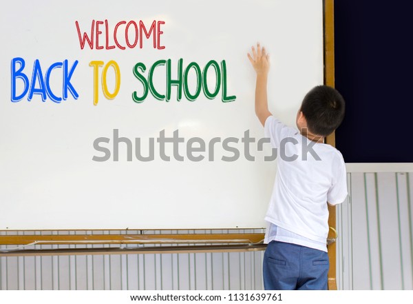 Back View Kid Elementary School Student Stock Photo 1131639761 ...