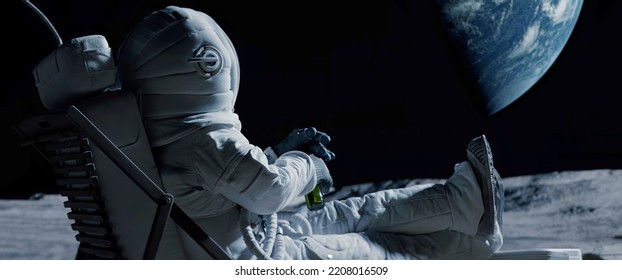 Back View Lunar Astronaut Having Beer Stock Photo 2208016509 | Shutterstock Back View Lunar Astronaut Having Beer Stock Photo 2208016509 | Shutterstock