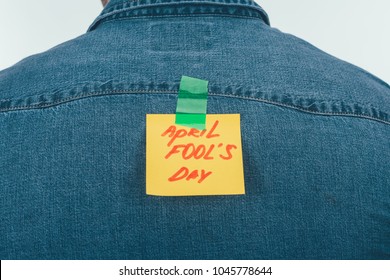 Back View Man Note On Sticky Stock Photo (Edit Now) 1045778644