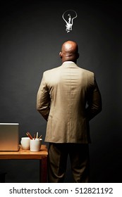 Back View Man Thinking Idea Stock Photo 512821192 | Shutterstock