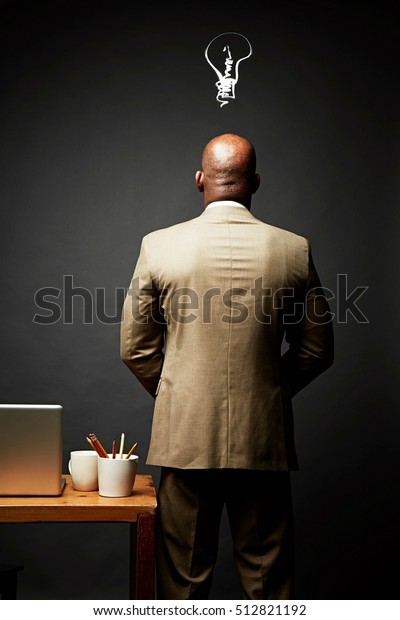 Back View Man Thinking Idea Stock Photo 512821192 | Shutterstock