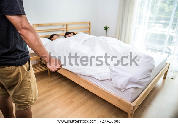 Back View Man While Paramour Lying Stock Photo (Edit Now) 727416886