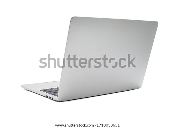 Back View Open Laptop Computer Modern Stock Photo (Edit Now) 1718038651
