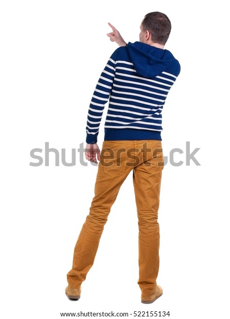 Back View Pointing Young Men Hooded Stock Photo 522155134 | Shutterstock