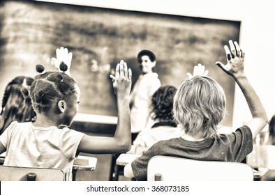 Back View Primary Classroom Stock Photo 368073185 | Shutterstock