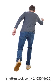 Back View Running Man Backside View Stock Photo 1483848635 | Shutterstock