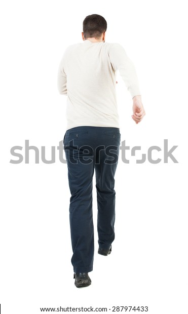 Back View Running Man Walking Guy Stock Photo 287974433 | Shutterstock