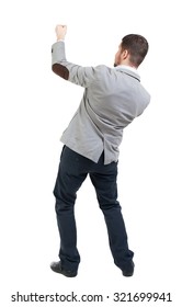 Back View Standing Man Pulling Rope Stock Photo 321699941 | Shutterstock