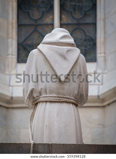 Back View Stone Monk Statue St Stock Photo 319398128 | Shutterstock