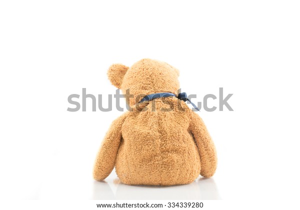 Back View Teddy Bear On White Stock Photo 334339280 | Shutterstock