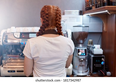 Back View Waitress Making Order Her Stock Photo 1817342987 | Shutterstock