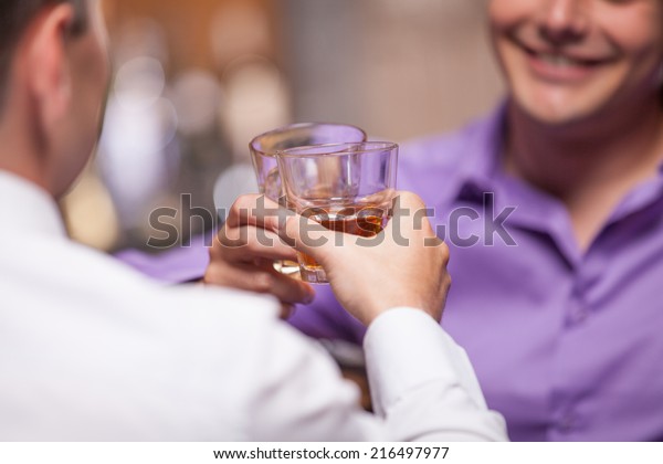 Back View Young Man Talking Counter Stock Photo 216497977 | Shutterstock