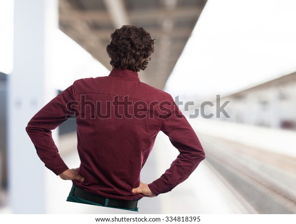Back Young Man Thinking Stock Photo 334818395 | Shutterstock