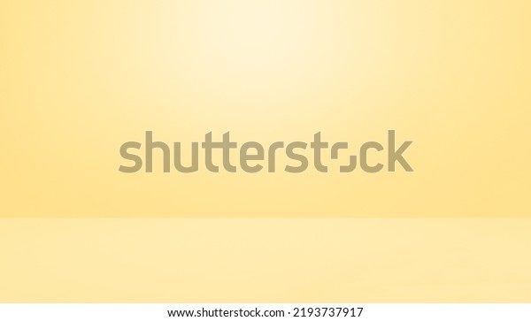Backdrop Empty Yellow Light Bright Smooth Stock Photo 2193737917 ...