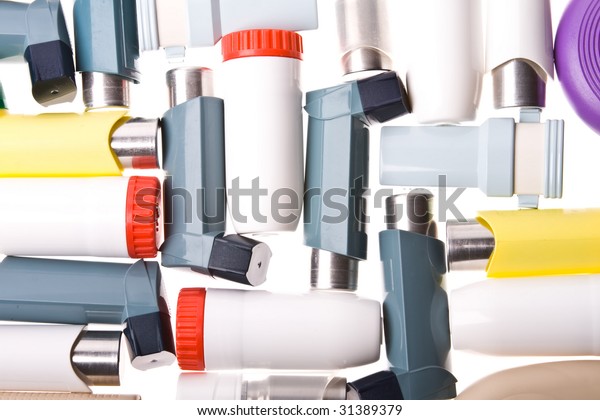 Background Colored Plastic Inhalers Stock Photo 31389379 | Shutterstock