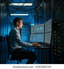Laptop Network Data Center Support Engineer AI-generated image ...