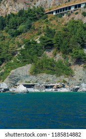 Background Design Texture Steep Cliffs Blue Stock Photo 1185814882 ...