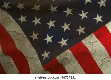 Angled American Flag Icon Symbolic Support Stock Vector (Royalty Free ...