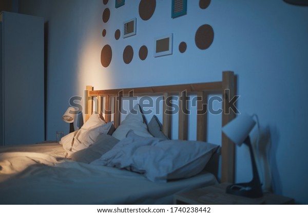 Background Image Empty Bedroom Interior Comfortable Stock Photo (Edit ...