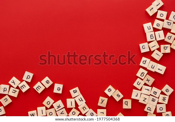 Background Image Letters Scattered Disarray English Stock Photo ...