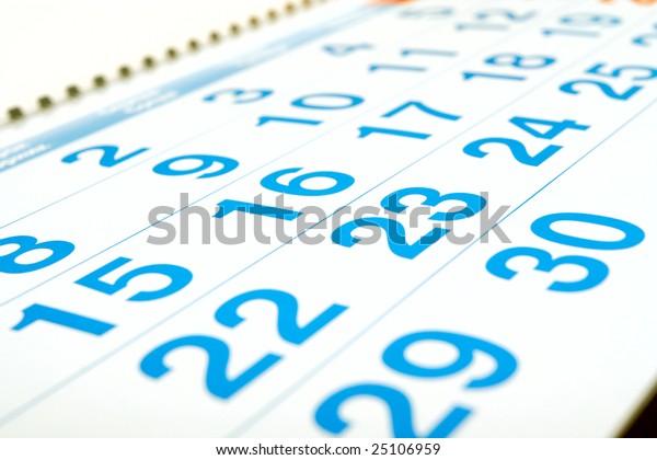 Background Made Calendar Numbers Small Depth Stock Photo 25106959 ...