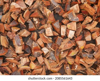 Background Piles Outer Shell Coconut Drying Stock Photo (Edit Now ...