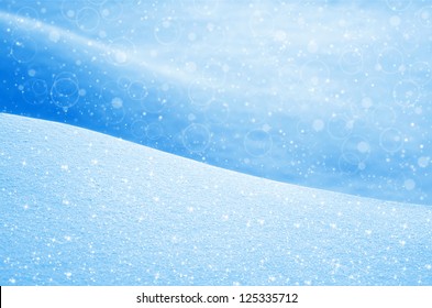 Snow Realistic Landscape Background Showfall Snowflakes: stockvector ...
