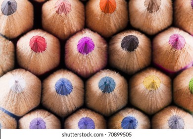 Background Stack Color Full Pencils Seen Stock Photo 70899505 ...
