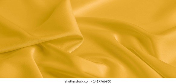 Background Texture Pattern Yellow Silk Fabric Stock Photo 1417766960 ...