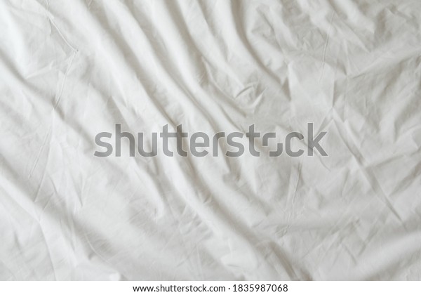Background White Rumpled Sheets Bed Linen Stock Photo 1835987068 ...