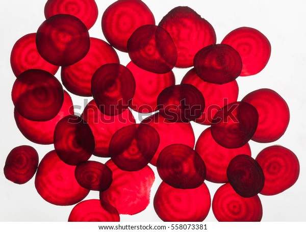 Backlit Red Beetroot Round Slices On Stock Photo (Edit Now) 558073381