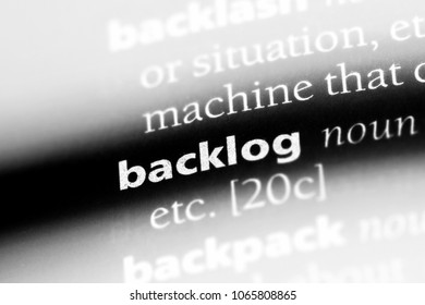 Backlog Word Dictionary Backlog Concept Stock Photo 1065808865 ...