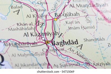 Baghdad Map Stock Photo 54715069 | Shutterstock