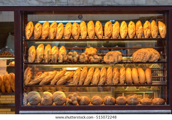 Baked Bread Bakery Window Display Stock Photo (Edit Now) 515072248